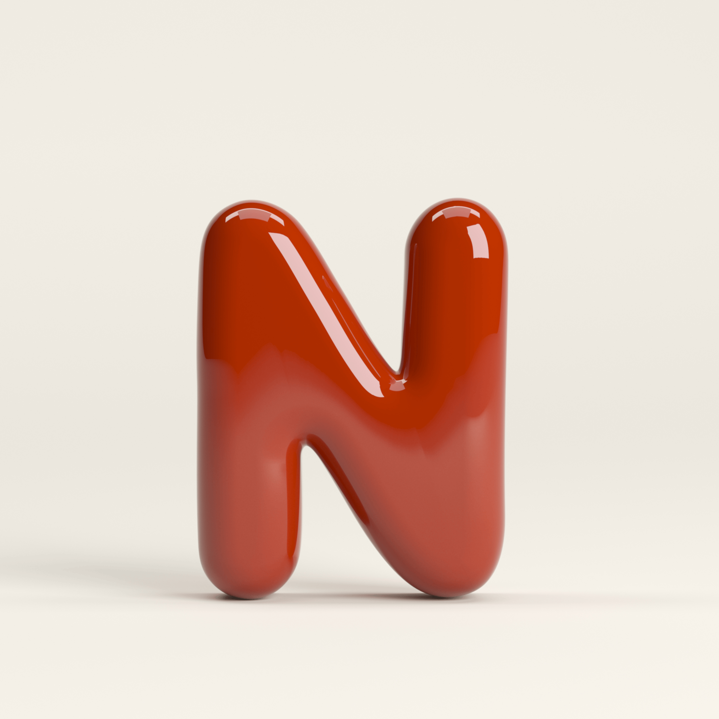 Letter N – handcrafted ceramic decor – Letters of Clay